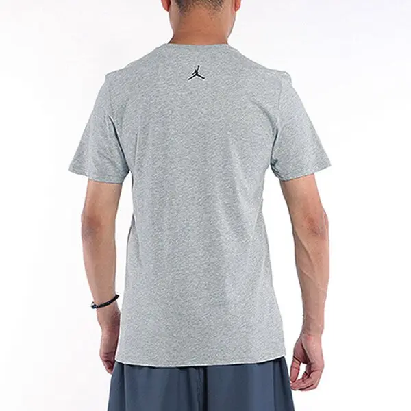 JORDAN Basketball Printing Short Sleeve T-shirt - Grey