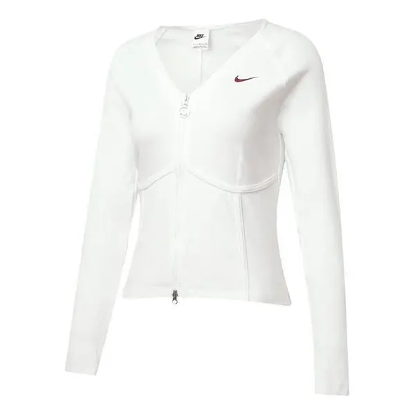 Nike Long-sleeve Zip-up Top - White