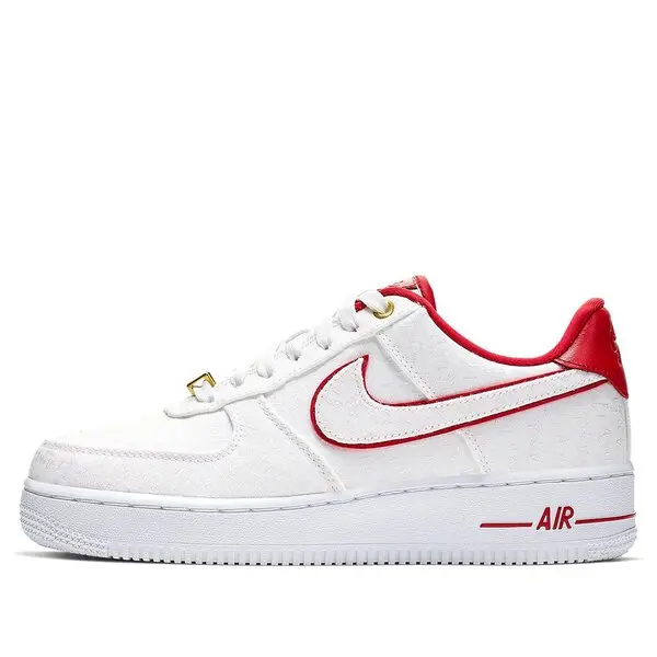 Nike Force 1 '07 Lux Luxury Sneakers - White/red