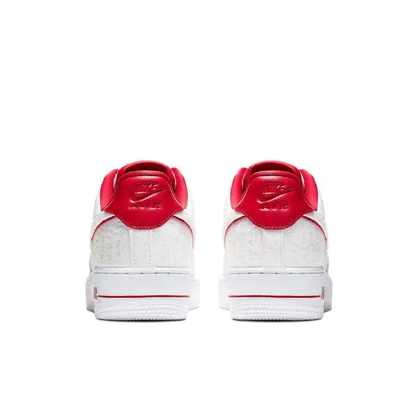 Nike Force 1 '07 Lux Luxury Sneakers - White/red