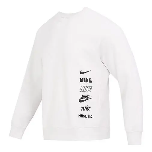 Nike Multi-label Logo Sweaters - White