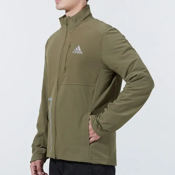 Adidas Logo Printing Sports Stand Collar Jacket