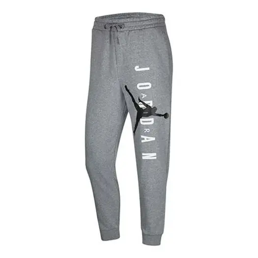 JORDAN Jumpman Slim Fit Bundle Feet Athleisure Casual Sports Pants - Gray