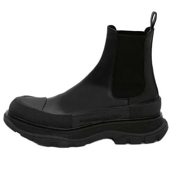 Alexander McQueen Tread Slick Ankle Boots - Black/silver