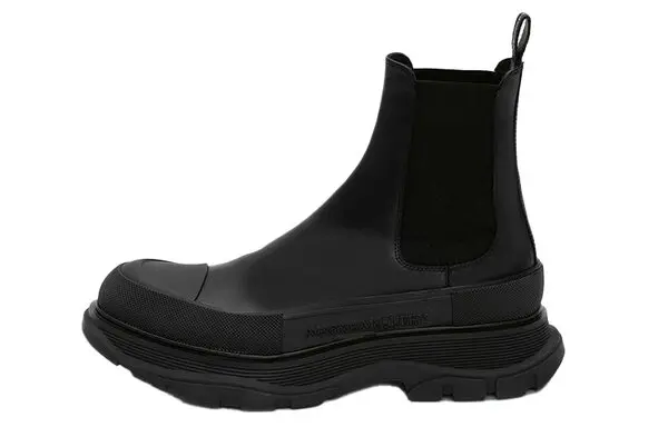 Alexander McQueen Tread Slick Ankle Boots - Black/silver