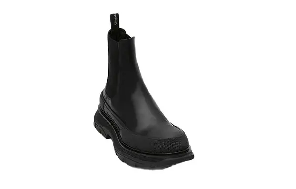 Alexander McQueen Tread Slick Ankle Boots - Black/silver
