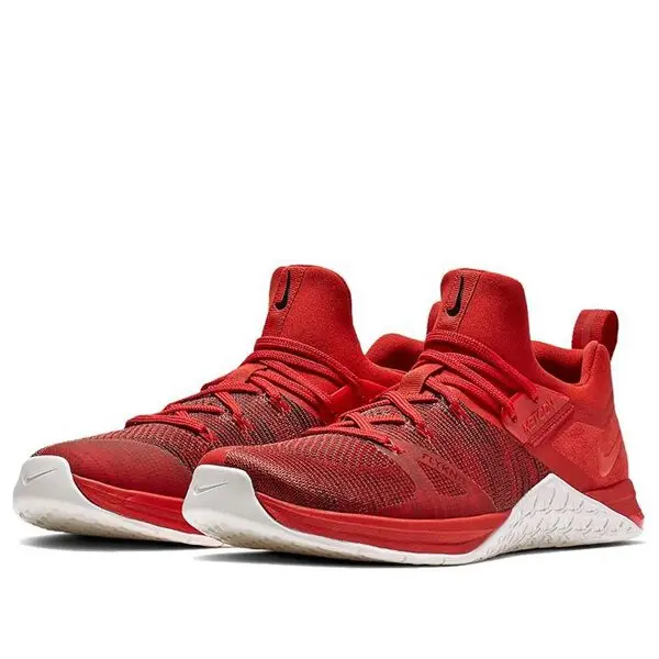 Nike Metcon Flyknit 3 Athletic Sneakers - Red/white