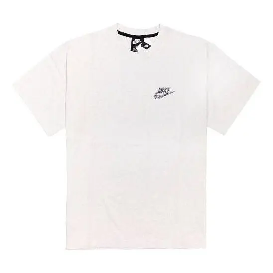 Nike Loose Casual Sports Round Neck Short Sleeve T-shirt - White