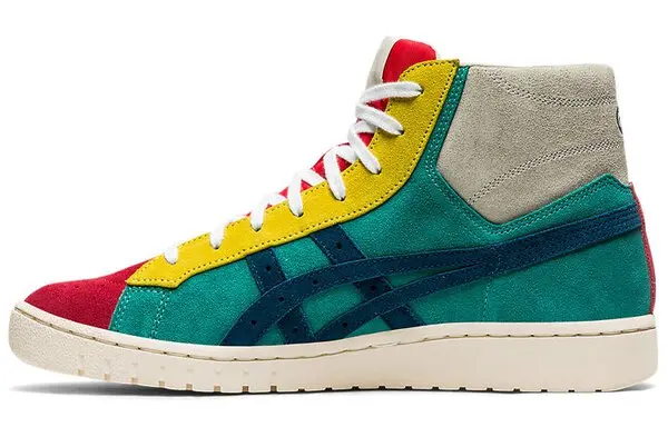 Asics X Atmos Gel-ptg Mt 'mismatch' High Top Sneakers - Teal/red/yellow