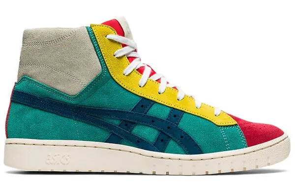 Asics X Atmos Gel-ptg Mt 'mismatch' High Top Sneakers - Teal/red/yellow