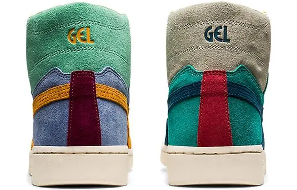 Asics X Atmos Gel-ptg Mt 'mismatch' High Top Sneakers - Teal/red/yellow