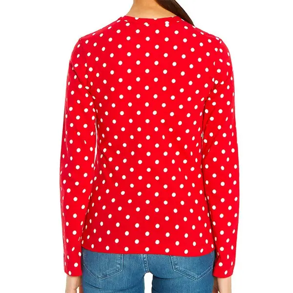 Play Comme Des Garcon Polka Dot Long Sleeve Tee