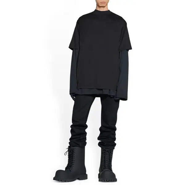 Balenciaga Care Label T-shirt Medium Fit - Black