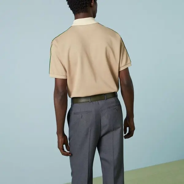 Gucci Stretch Cotton Piquet Polo Shirt - Beige
