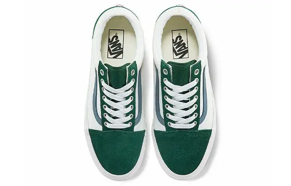 VANS Old Skool Low Top Sneakers - White/green