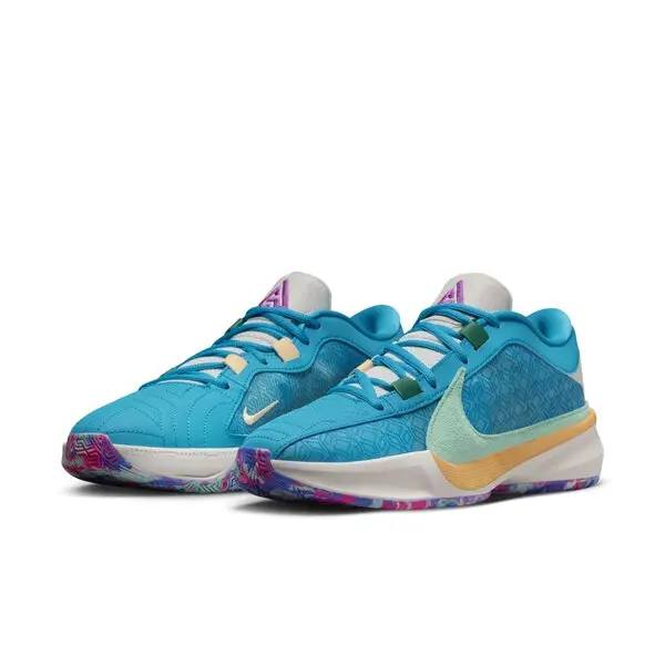 Nike Zoom Freak "greece X Nigeria" Sneakers - Blue Lightning/emerald Rise/phantom