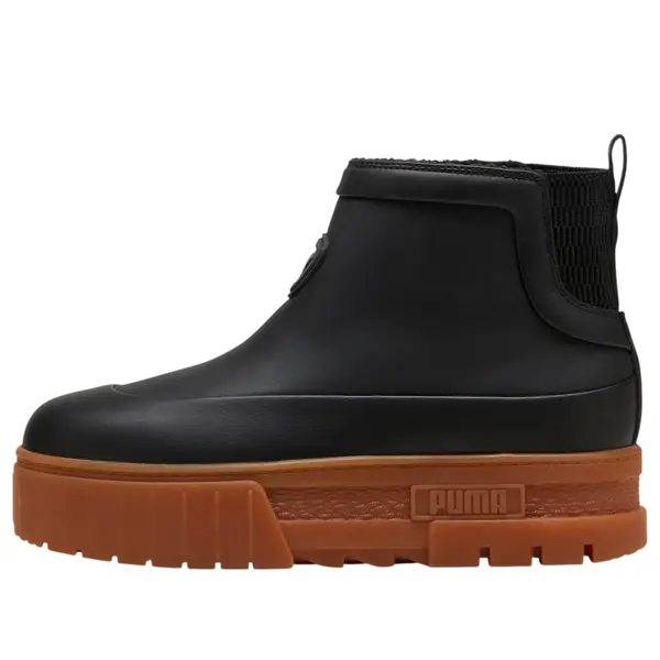 PUMA Mayze Wellis Leather Mid Boots - Black/gum