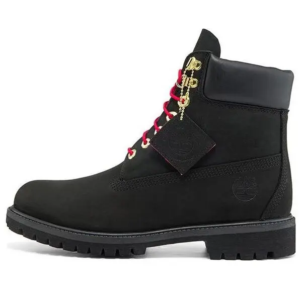 Timberland 6 Inch Premium Waterproof Boots - Black/red