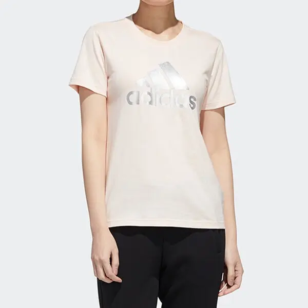 Adidas Large Shiny Logo Short Sleeve T-shirt