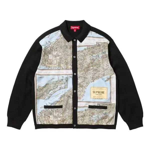 Supreme Silk Map Cardigan - Multi-color