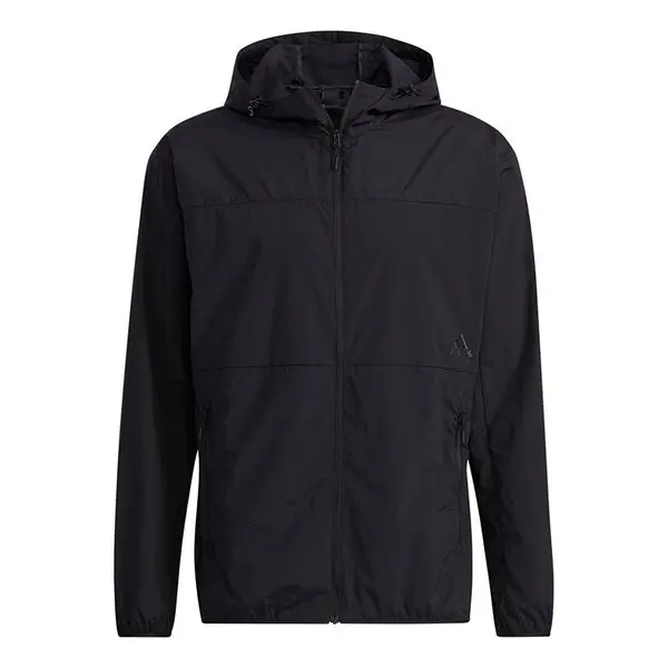 Adidas Sports Hooded Windbreaker Jacket - Black