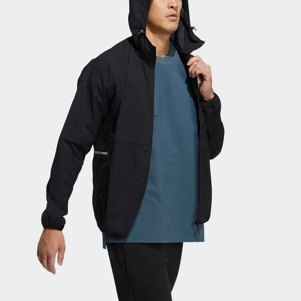 Adidas Sports Hooded Windbreaker Jacket - Black