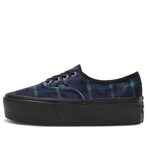 VANS Authentic Platform Checked Sneakers - Blue/black