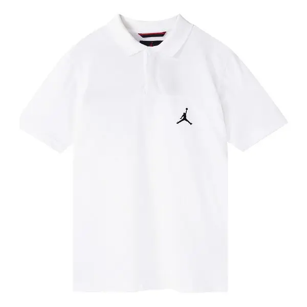 JORDAN Jumpman Sports Short Sleeve Polo Shirt - White