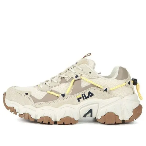 FILA Lace-up Athletic Sneakers - Graywhitebrown