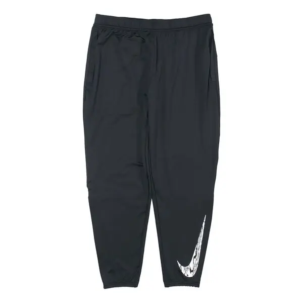 Nike Essential Wild Quick-drying Print Knit Running Sports Pants - Black