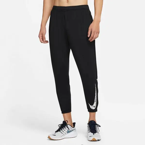 Nike Essential Wild Quick-drying Print Knit Running Sports Pants - Black