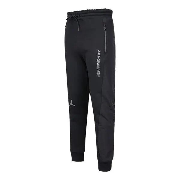 JORDAN Environmental Friendly Reflective Colorblock Bundle Feet Sports Pants/trousers/joggers - Black