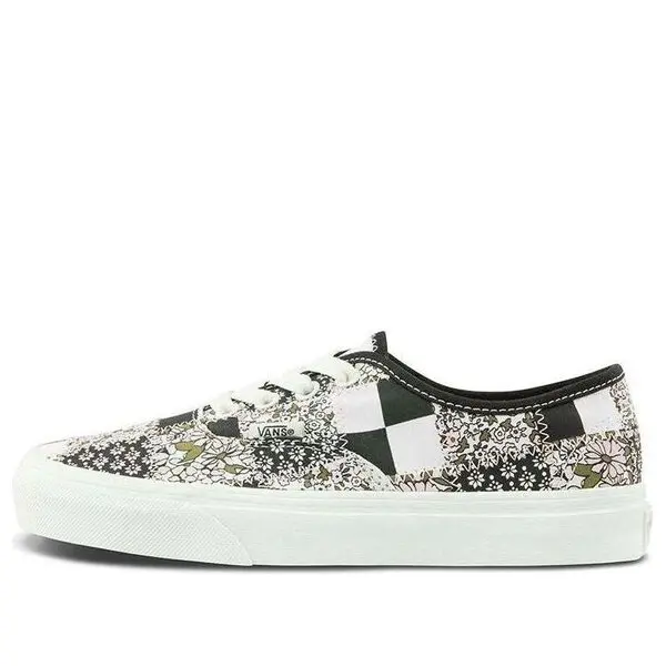 VANS Authentic Patchwork Floral Low Top Sneakers - White/black