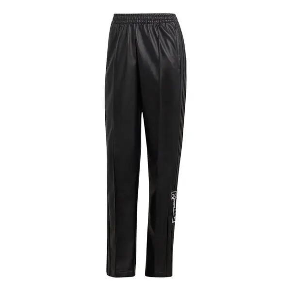 Adidas Centre Stage Faux Leather Adibreak Pants - Black