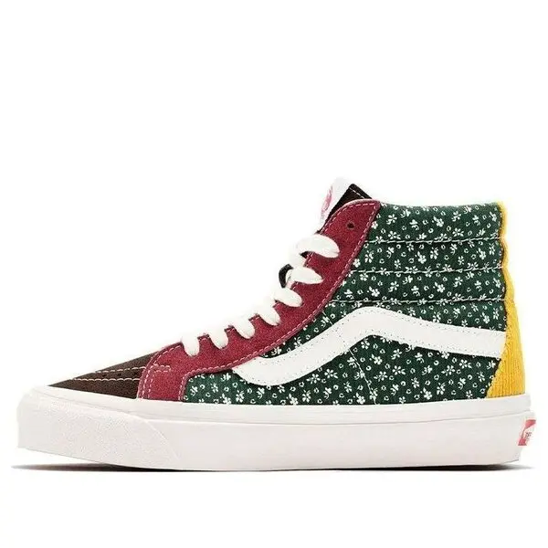 VANS Style 38 High Top Sneakers - Green/red/brown