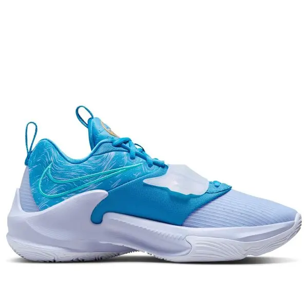 Nike Zoom Freak 3 'freezing Time' Basketball Sneakers - Blue/white