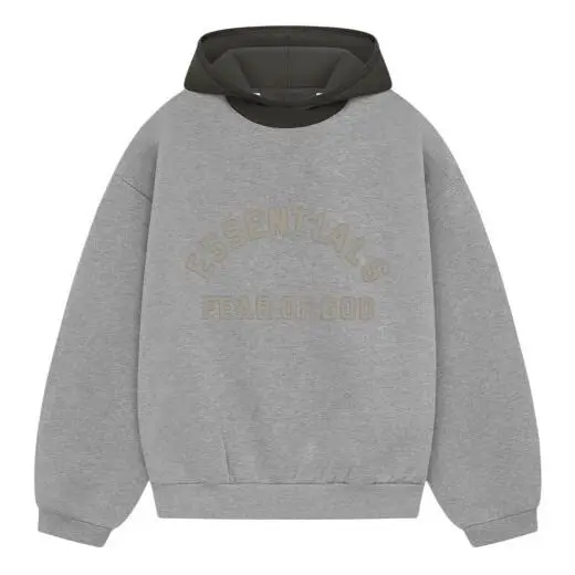 Fear Of God Ss24 Nylon Fleece Hoodie - Brown/grey