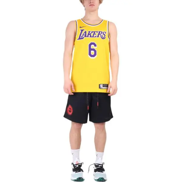 Nike X Nba La Lakers Lebron James 6 Jersey - Yellow/multi-color