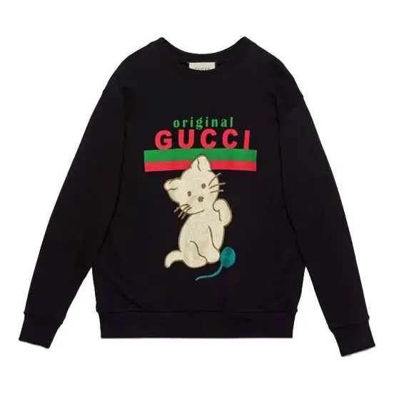 Gucci Cat Logo Pullover - Black