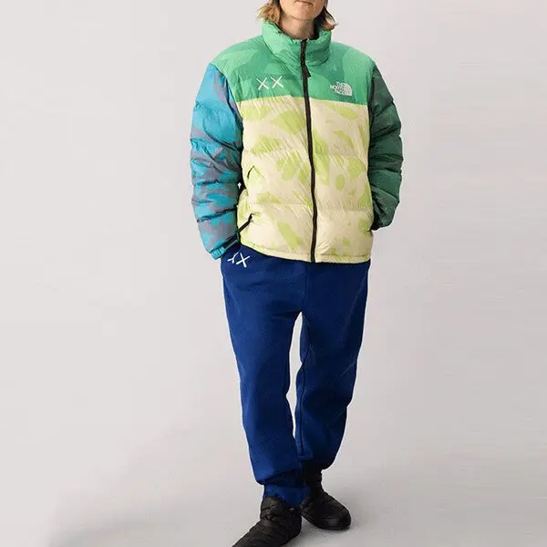 The North Face X Kaws 1996 Nuptse 700 Puffer Jacket - Green