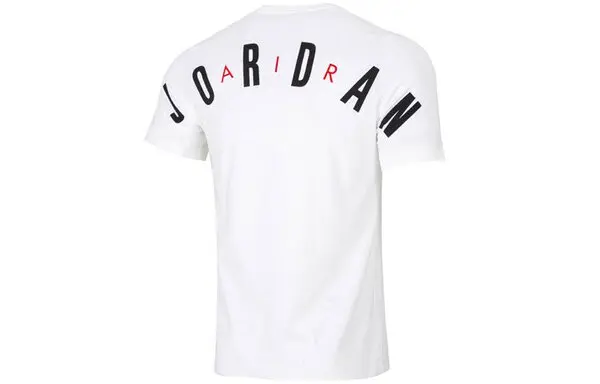 JORDAN Alphabet Flying Logo Printing Round Neck Casual Short Sleeve White - Default Color