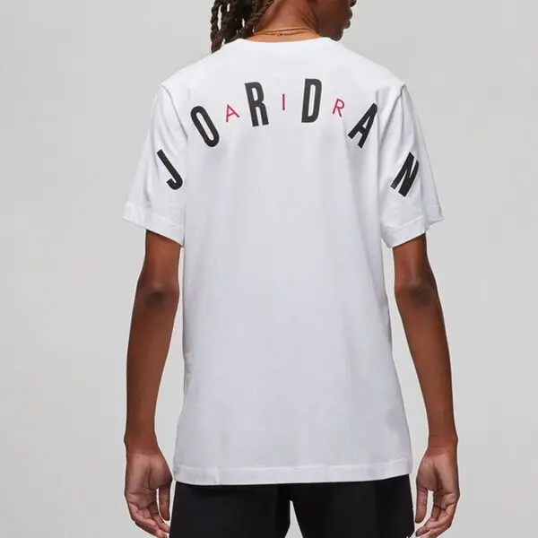 JORDAN Alphabet Flying Logo Printing Round Neck Casual Short Sleeve White - Default Color