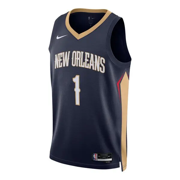 Nike Dri-fit Nba New Orleans Pelicans Zion Williamson Icon Edition 2022/23 Swingman Jersey - None