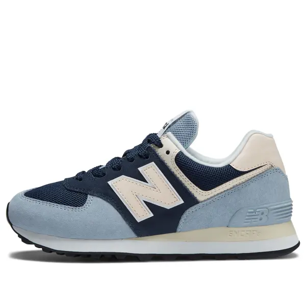 NEW BALANCE 574 Premium Low-top Sneakers - Navy Blue/white