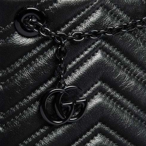 Gucci Gg Marmont Nano Bucket Bag - Black