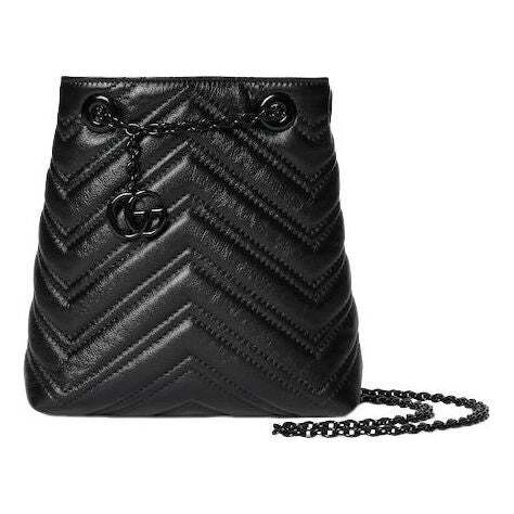 Gucci Gg Marmont Nano Bucket Bag - Black