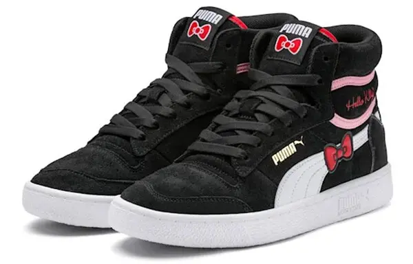 PUMA X Hello Kitty Ralph Sampson Mid Sneakers - Black/white