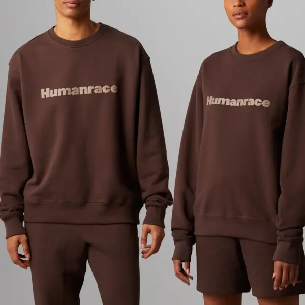 Adidas X Pharrell Humanrace Logo Sweatshirt 'brown
