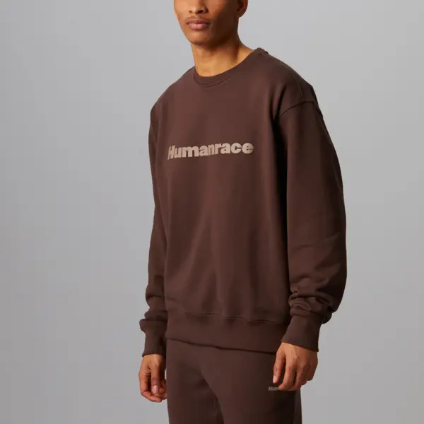 Adidas X Pharrell Humanrace Logo Sweatshirt 'brown