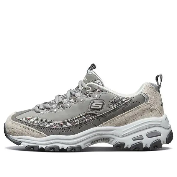 Sketchers D'lites Low Top Sneakers - Grey/beige
